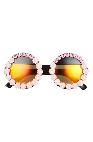 RAD + REFINED 50mm Polarized Round Sunglasses - Pink