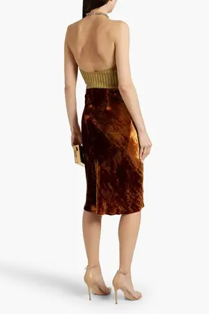 Galvan Rhea Chain-embellished Halterneck Top