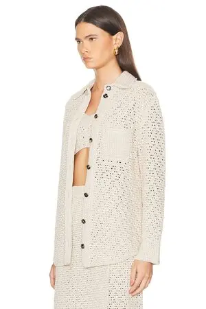 Bottega Veneta Long Sleeve Button Up Top