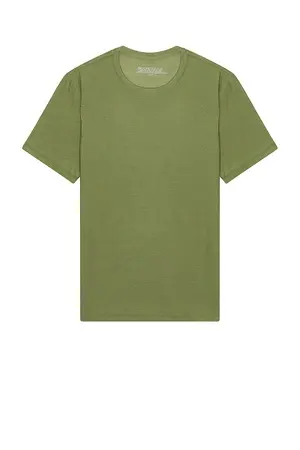 Beyond Yoga Beyond Yoga Always Beyond Crew Tee 2.0 In Grey Moss Green Heather