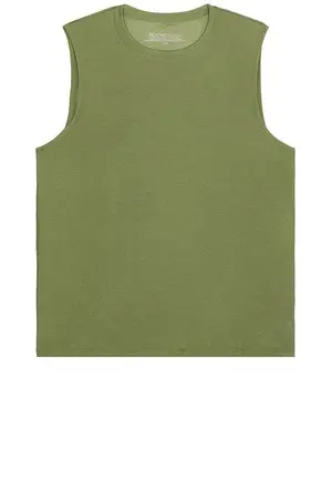 Beyond Yoga Beyond Yoga Featherweight Freeflo Muscle Tank Moss Green Heather