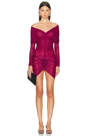 Atlein Ruched Mini Dress