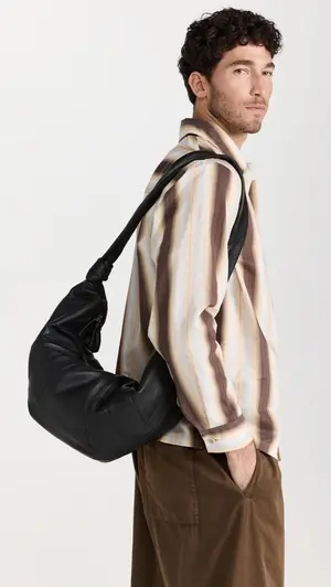 LEMAIRE Large Croissant Bag - Black
