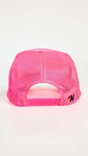 Aviator Nation Logo Trucker Hat - Neon Pink