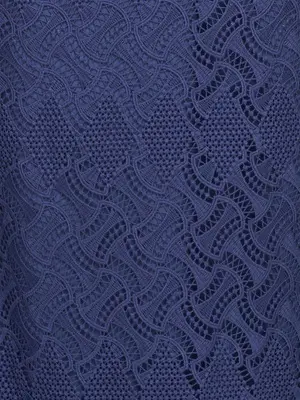 KAY UNGER Hendrix Belted Lace Column Gown