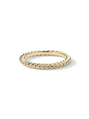David Yurman Cable Band Ring In 18k Yellow 2mm - Gold
