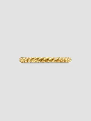 David Yurman Cable Band Ring In 18k Yellow 2mm