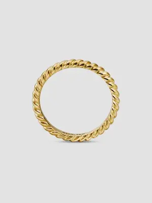 David Yurman Cable Band Ring In 18k Yellow 2mm