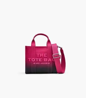 Marc Jacobs The Ombré Coated Canvas Small Tote Bag Black/hot Pink