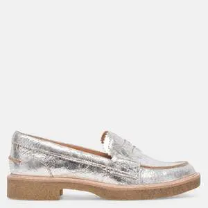 Dolce Vita Arabel Loafers Distressed Leather - Silver