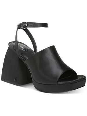 CIRCUS NY BY SAM EDELMAN Miranda Womens Square Toe Ankle Strap Block Heels - Black