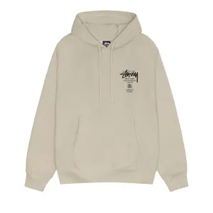 StÜssy World Tour Hoodie - Tan