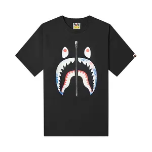 A BATHING APE Tie Dye Shark Tee - Black