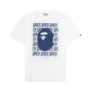 A BATHING APE Logo Monogram Tee - White