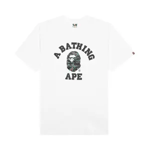 A BATHING APE Thermography College T-shirt - White