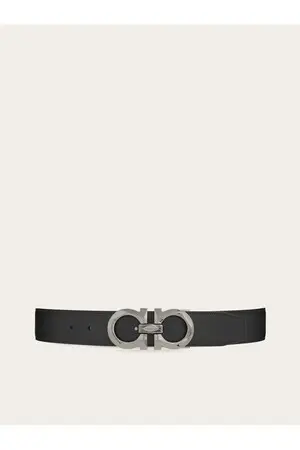FERRAGAMO Reversible And Adjustable Gancini Belt - Red