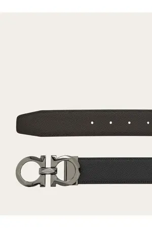 FERRAGAMO Reversible And Adjustable Gancini Belt - Red