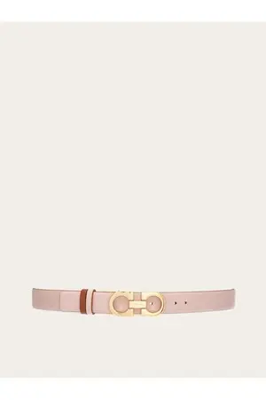 FERRAGAMO Reversible And Adjustable Gancini Belt Pink