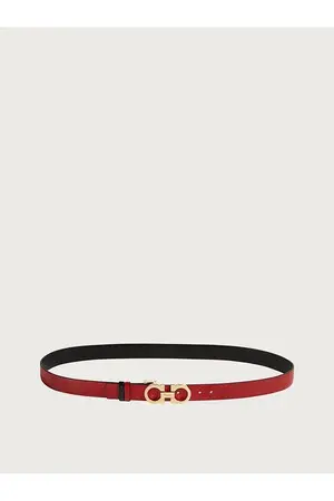 FERRAGAMO Reversible Gancini Belt - Red