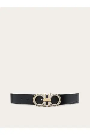 FERRAGAMO Reversible Adjustable Gancini Belt - Red