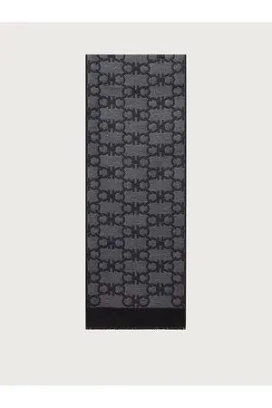 FERRAGAMO Gancini Scarf - Grey
