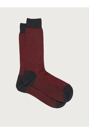 FERRAGAMO FERRAGAMO Medium Gancini Crew Socks Red