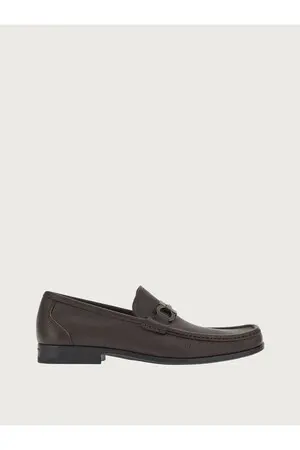FERRAGAMO Gancini Buckle Loafer - Brown