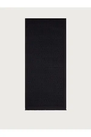 FERRAGAMO Gancini Scarf - Black