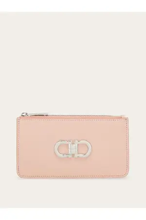 FERRAGAMO Gancini Credit Card Holder Pink