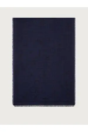 FERRAGAMO Gancini Stole - Navy