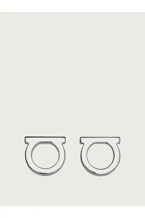 FERRAGAMO FERRAGAMO Gancini Stud Earrings Natural