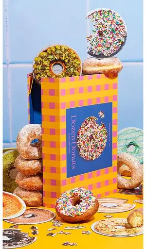 PIECEWORK Dozen Donuts 540 Piece Puzzle In Yellow