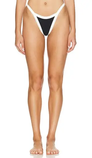 L*Space Mackenzie Bikini Bottom - Black & Cream