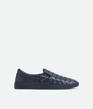 Bottega Veneta Intrecciato Leather Slip-on Sneakers - Space