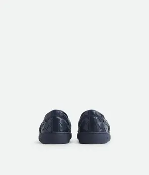 Bottega Veneta Intrecciato Leather Slip-on Sneakers - Space