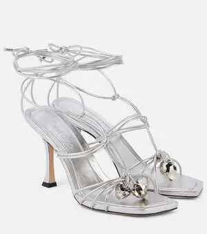 JIMMY CHOO Jemma 90 Metallic Leather Sandals