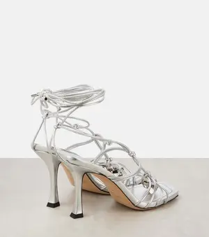 JIMMY CHOO Jemma 90 Metallic Leather Sandals