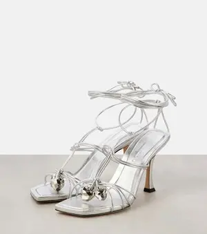 JIMMY CHOO Jemma 90 Metallic Leather Sandals