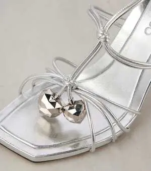 JIMMY CHOO Jemma 90 Metallic Leather Sandals