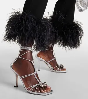 JIMMY CHOO Jemma 90 Metallic Leather Sandals