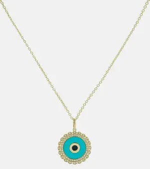 SYDNEY EVAN 14kt Yellow Evil Eye Chain Necklace - Gold