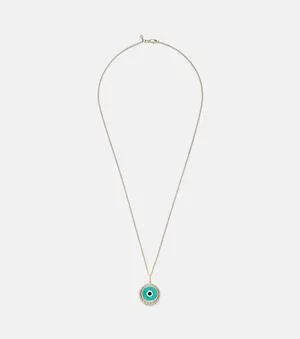 SYDNEY EVAN Large Evil Eye Necklace - Gold