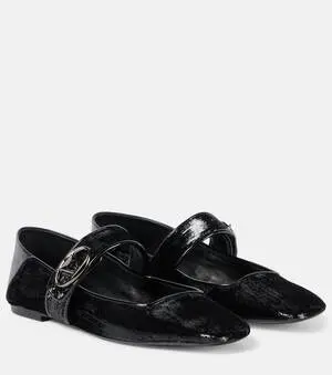 Valentino Garavani Vlogo Locker Mary Jane Flats - Black