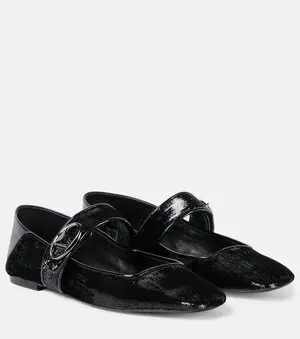 Valentino Garavani Vlogo Locker Mary Jane Flats - Black