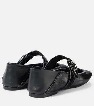 Valentino Garavani Vlogo Locker Mary Jane Flats - Black