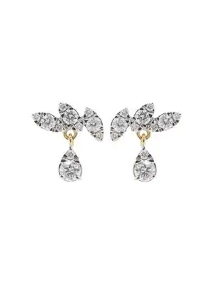 STONE AND STRAND Muse Diamond Drop Earrings - Gold
