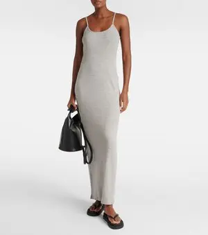 NILI LOTAN Cotton Jersey Maxi Dress