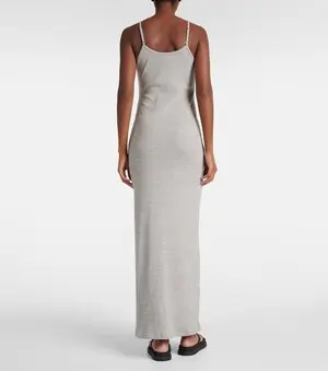 NILI LOTAN Cotton Jersey Maxi Dress