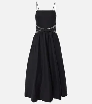 Simkhai Malena Linen-blend Midi Dress