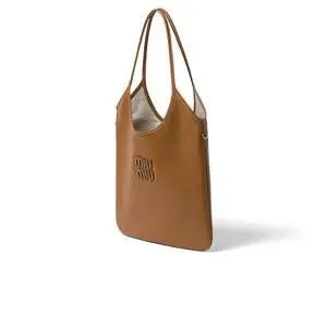Miu Miu Ivy Leather Bag - Cognac